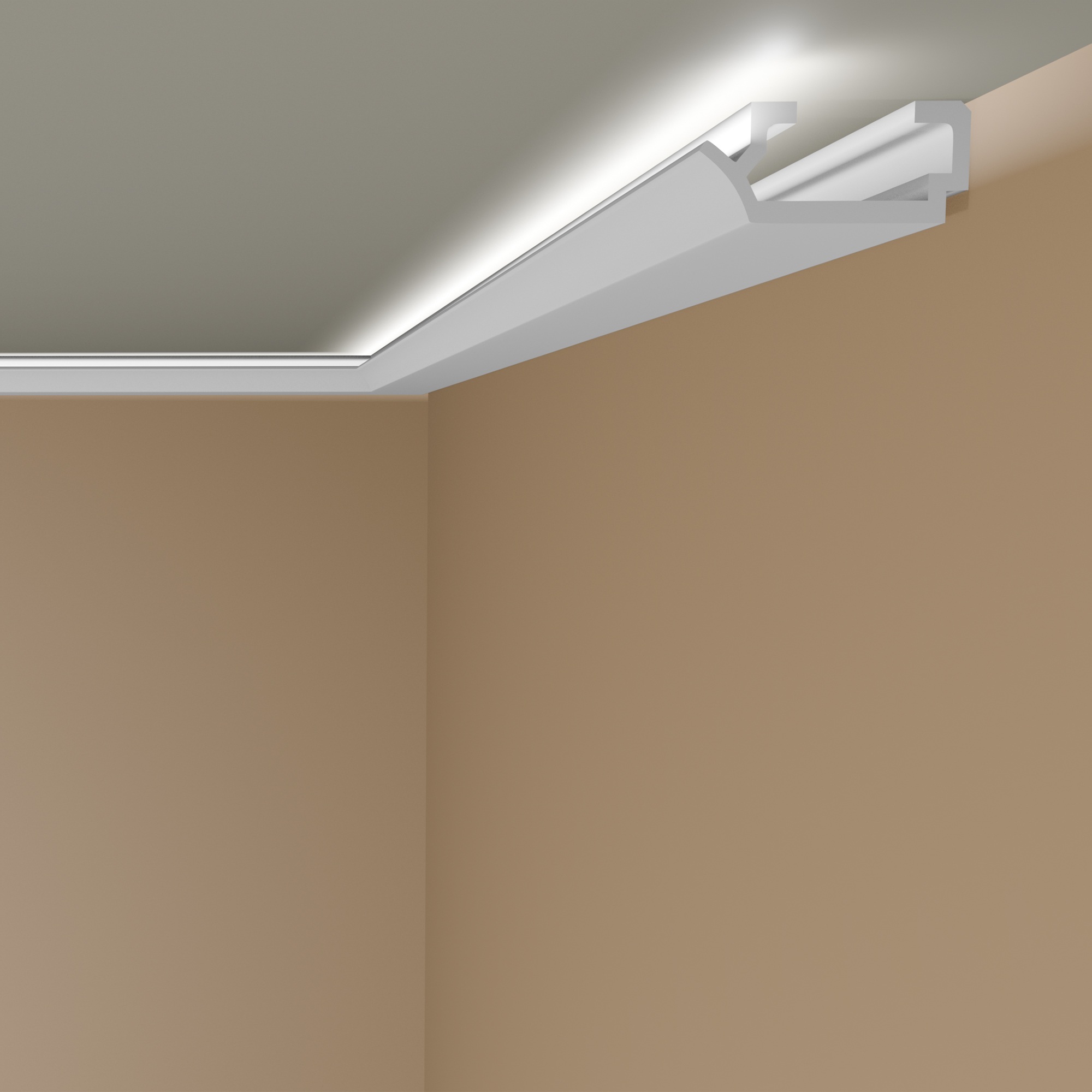 Elite Decor Lichtleiste KD410 Polystyrol 110 x 240 x 1150 mm Weiß ...