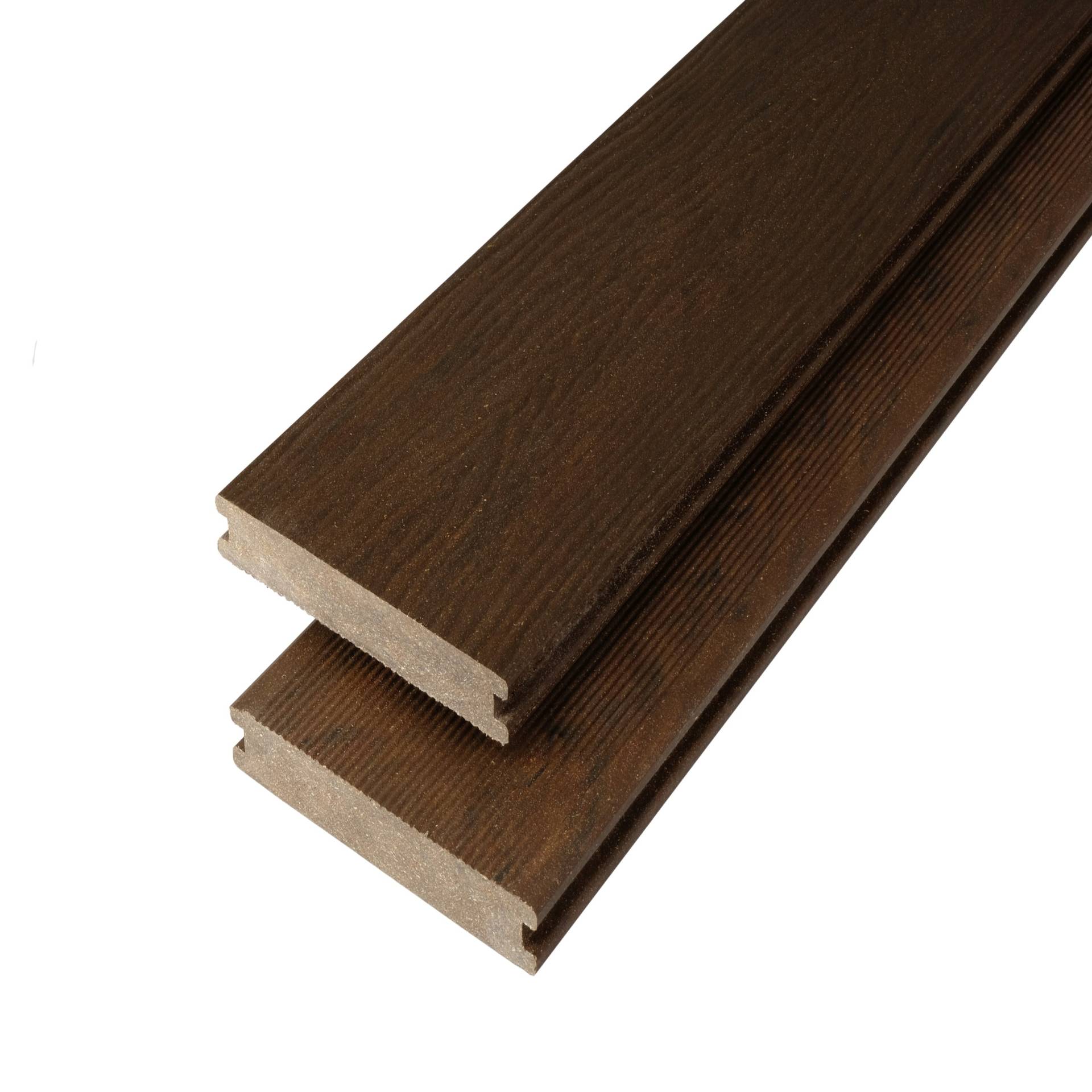 WPC Terrassendiele 14.5 x 2 cm Bodendiele Vollprofil Massiv Kastanie ...